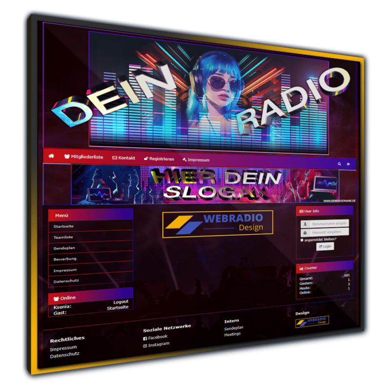 Startseite - Webradio-Design